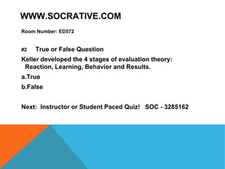Socrative questions v1 | PPT