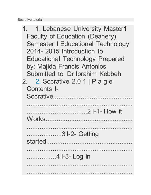 Socrative tutorial new | PDF
