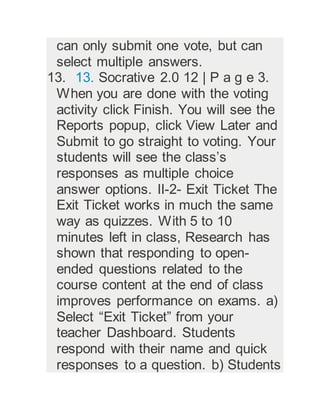 Socrative tutorial new | PDF