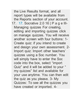 Socrative tutorial new | PDF