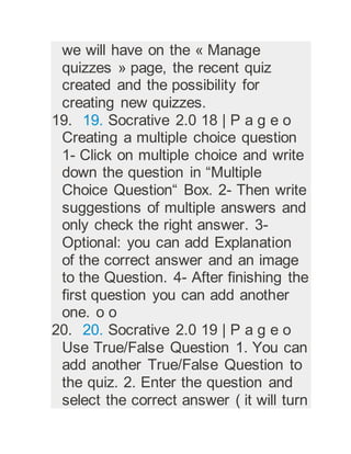 Socrative tutorial new | PDF