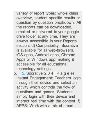 Socrative tutorial new | PDF