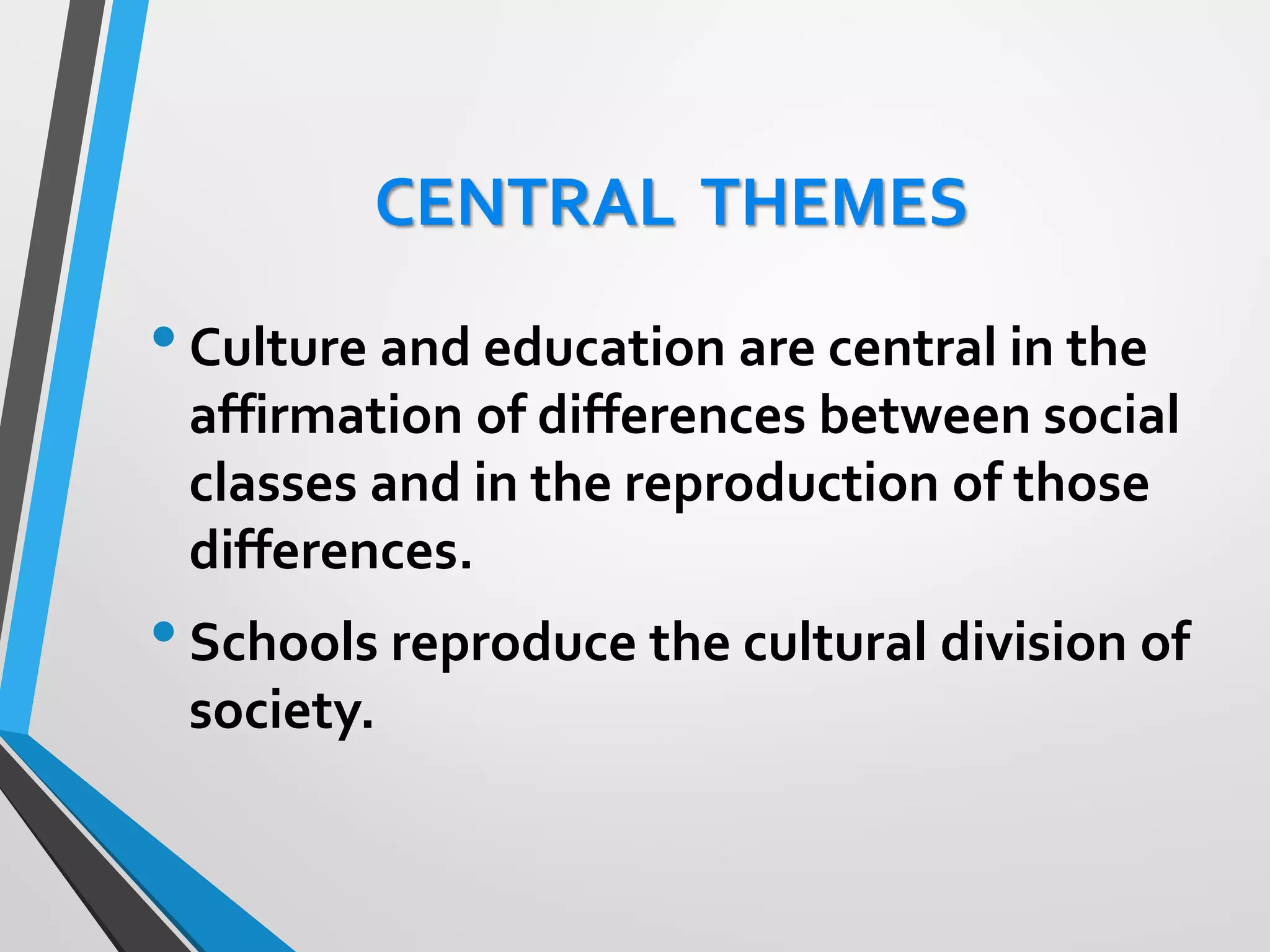 Social Reproduction Theory and Cultural & Social Capital | PDF