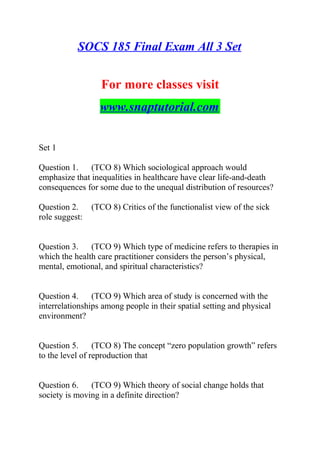 Socs 185 Education Organization / snaptutorial.com