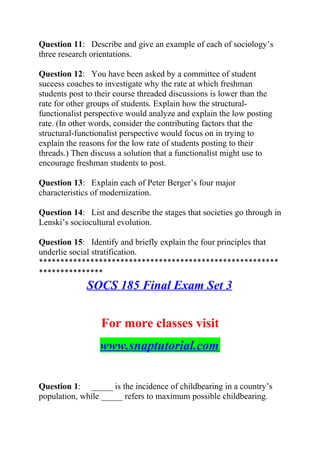 Socs 185 Education Organization / snaptutorial.com