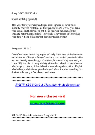 Socs 185 Education Organization / snaptutorial.com