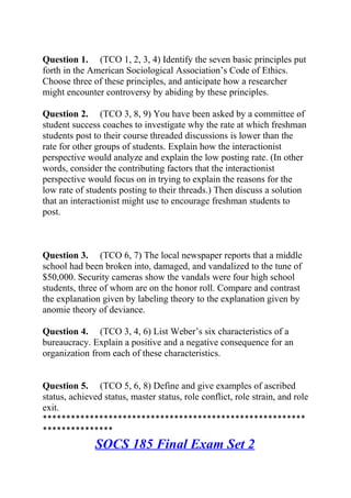 Socs 185 Education Organization / snaptutorial.com