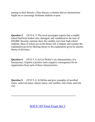 Socs 185 Effective Communication - tutorialrank.com
