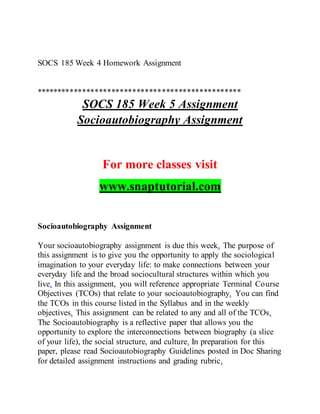 Socs 185 Education Redefined - snaptutorial.com