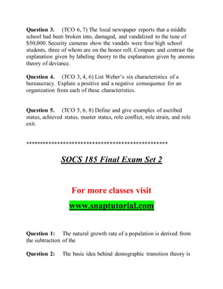 Socs 185 Education Redefined - snaptutorial.com