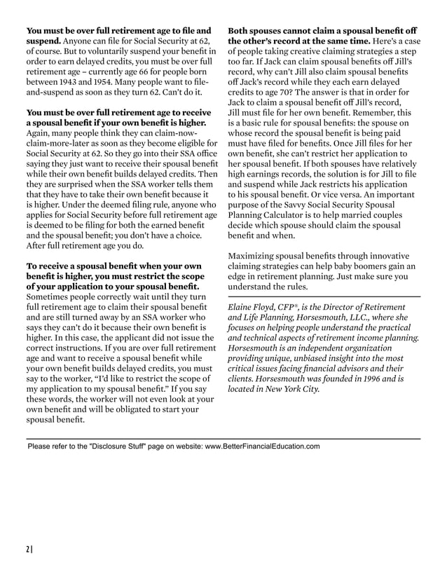 Soc sec claiming strategies | PDF