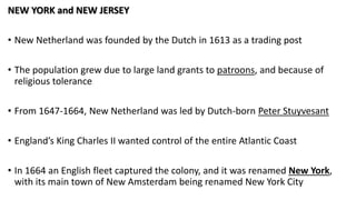 Soc studies #10 the middle colonies | PPTX | Crime & Harmful Acts to ...