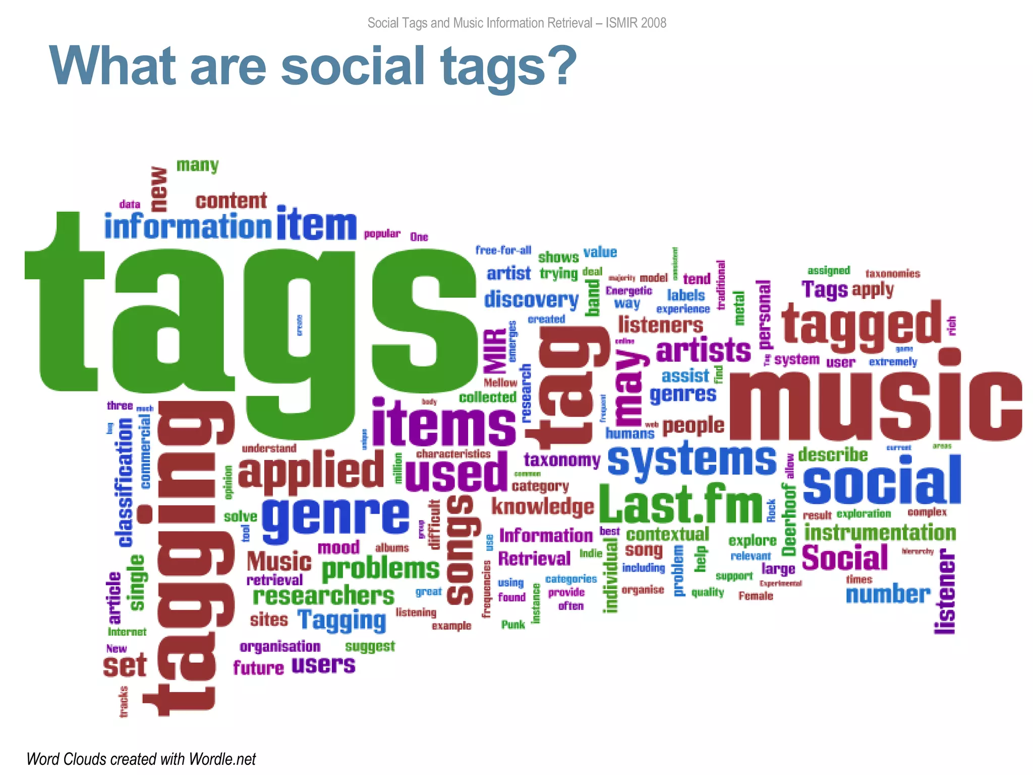Social Tags and Music Information Retrieval (Part I) | ODP