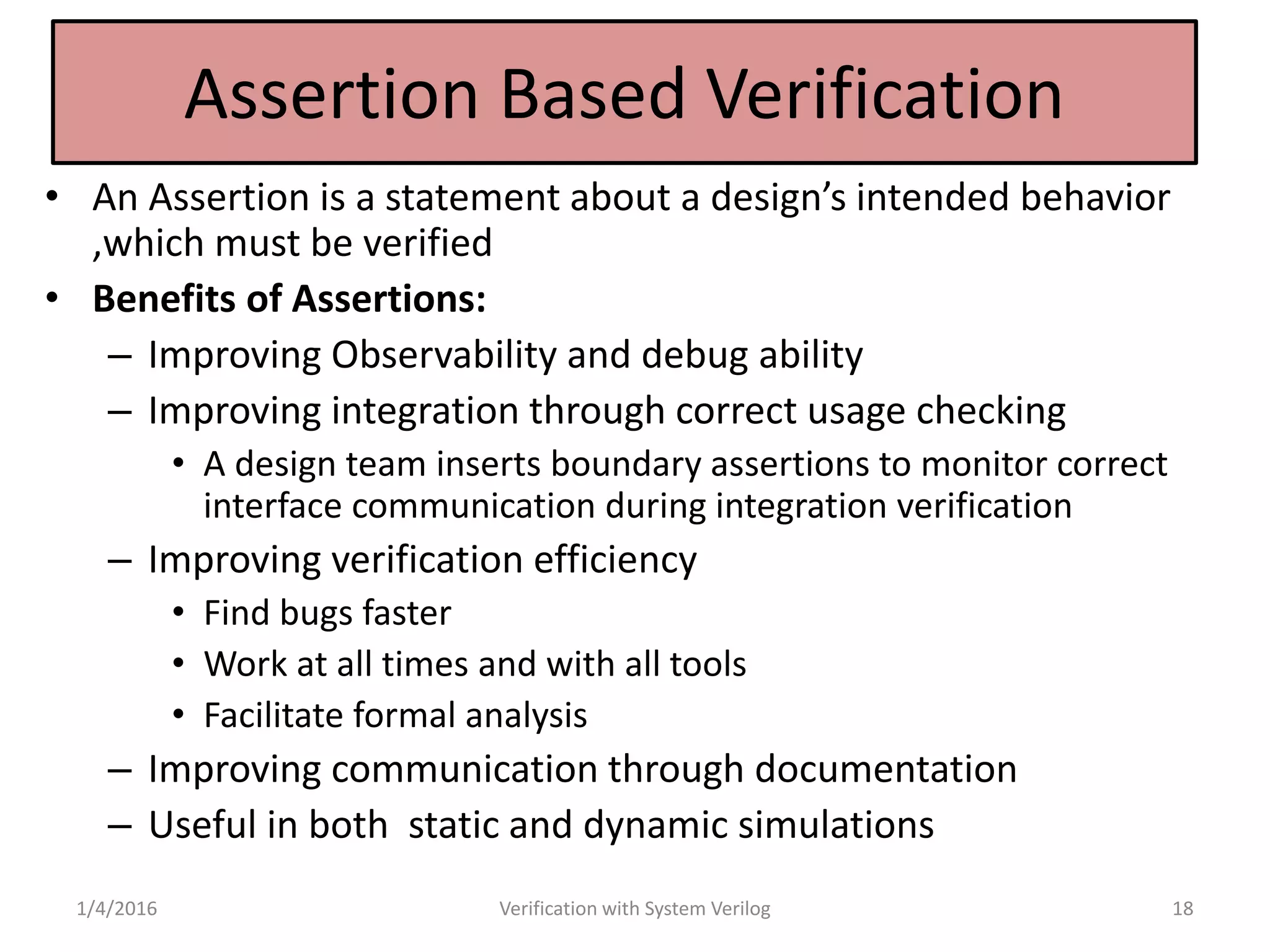SOC Verification using SystemVerilog | PPTX