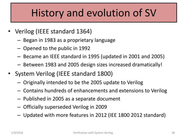 SOC Verification using SystemVerilog | PPTX