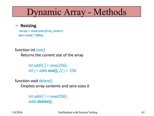 SOC Verification using SystemVerilog