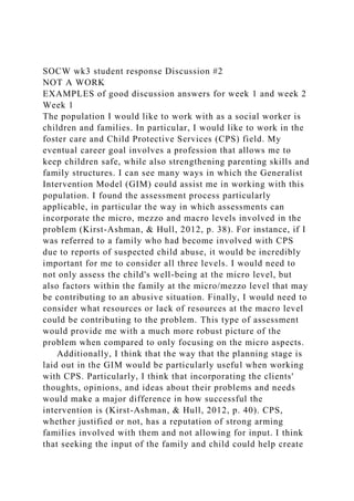SOCW wk3 student response Discussion #2NOT A WORKEXAMPLES of g.docx