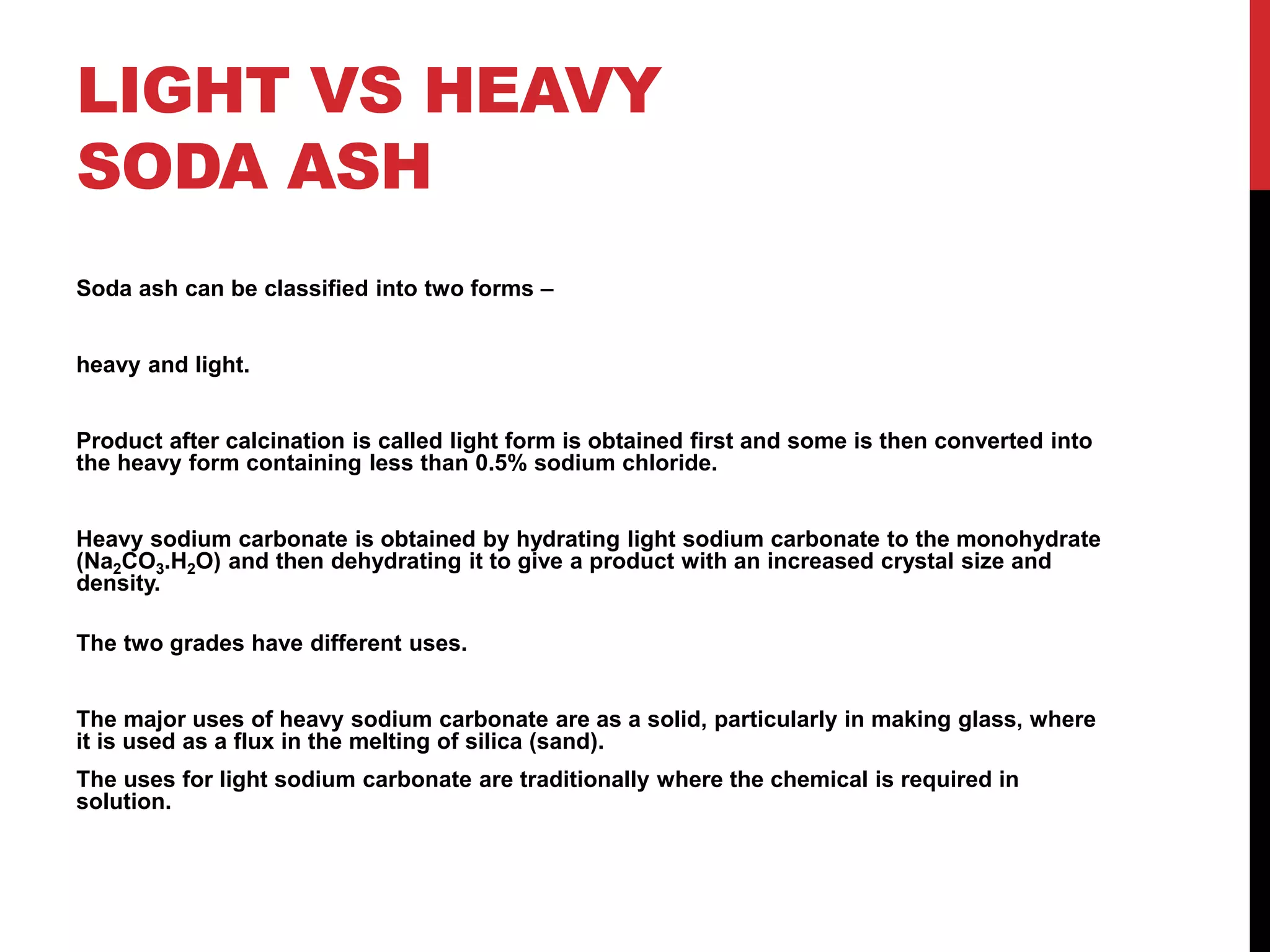 Soda ash manufacturing and process flow diagram | PPTX