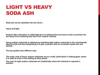Soda ash manufacturing and process flow diagram | PPTX
