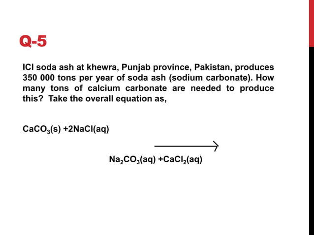 Soda ash manufacturing and process flow diagram | PPTX | Chemistry ...