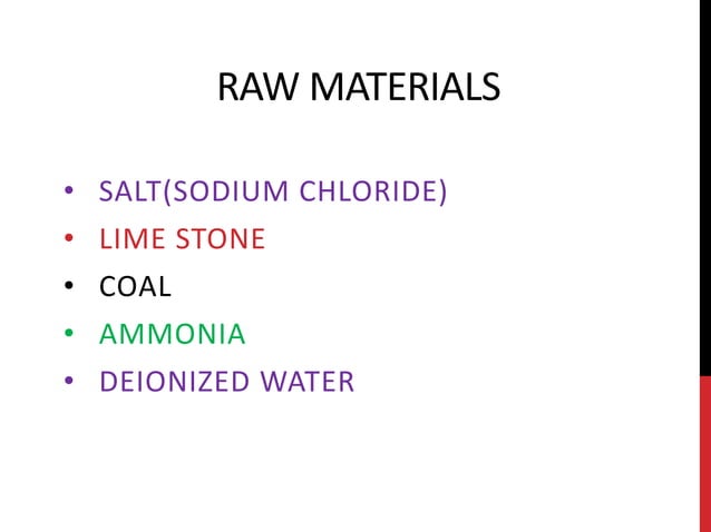 Soda ash manufacturing and process flow diagram | PPTX | Chemistry ...