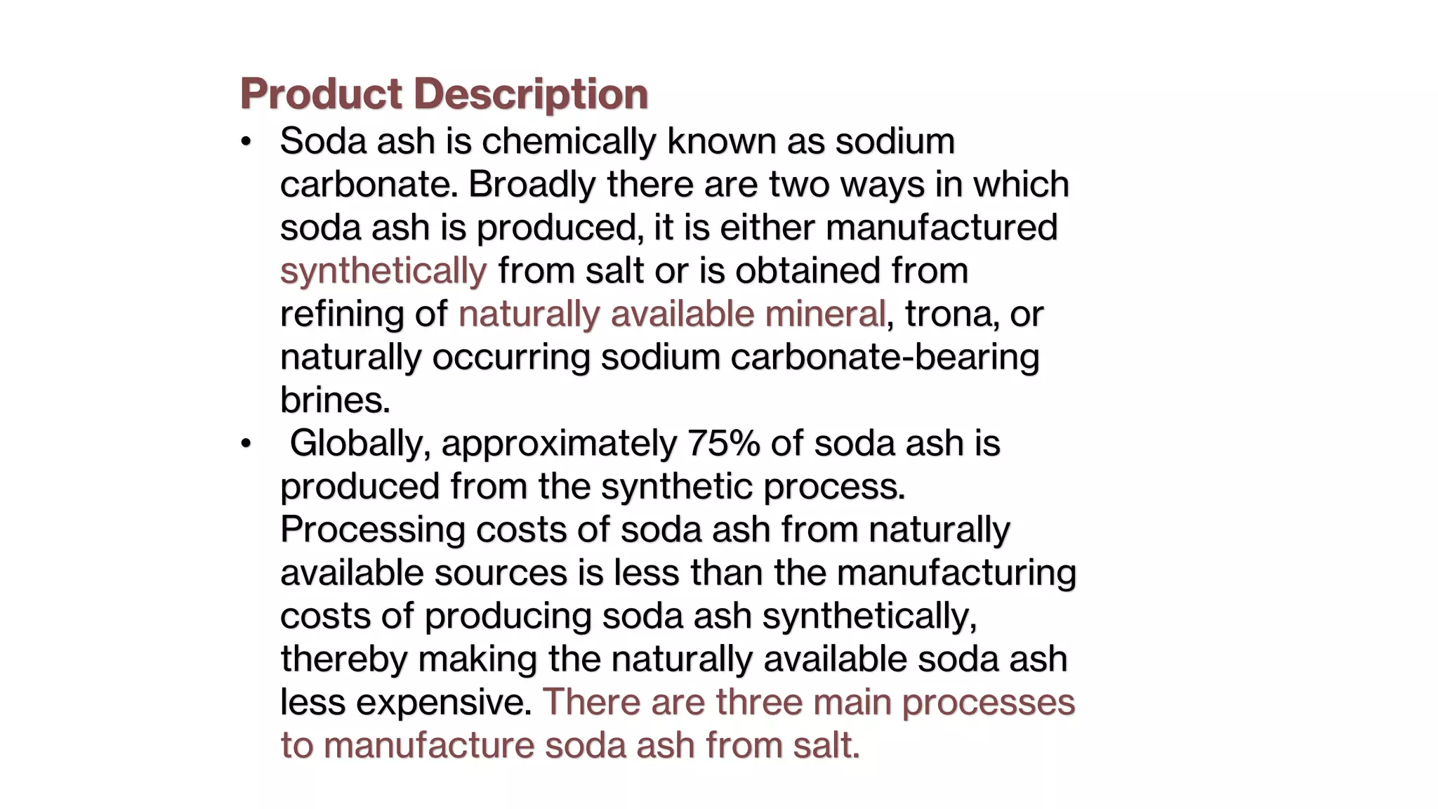 Soda ash Project database | PDF