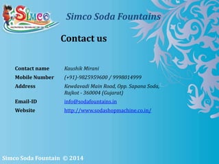 Soda fountains machine | PPTX