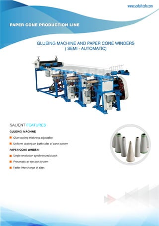 Fully Automatic Paper Cone Making Machine with Online Drier | PDF
