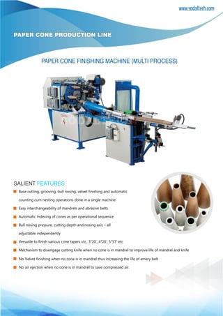 Fully Automatic Paper Cone Making Machine with Online Drier | PDF