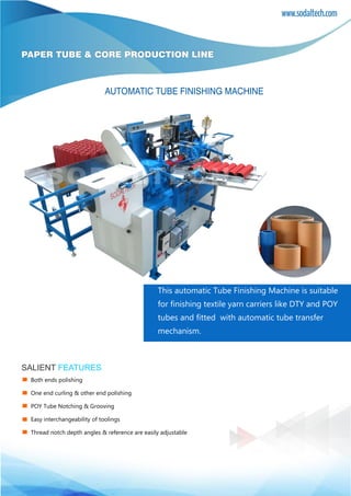 Paper Tube and Core Making Machine | PDF | Needlework | Arts and Crafts