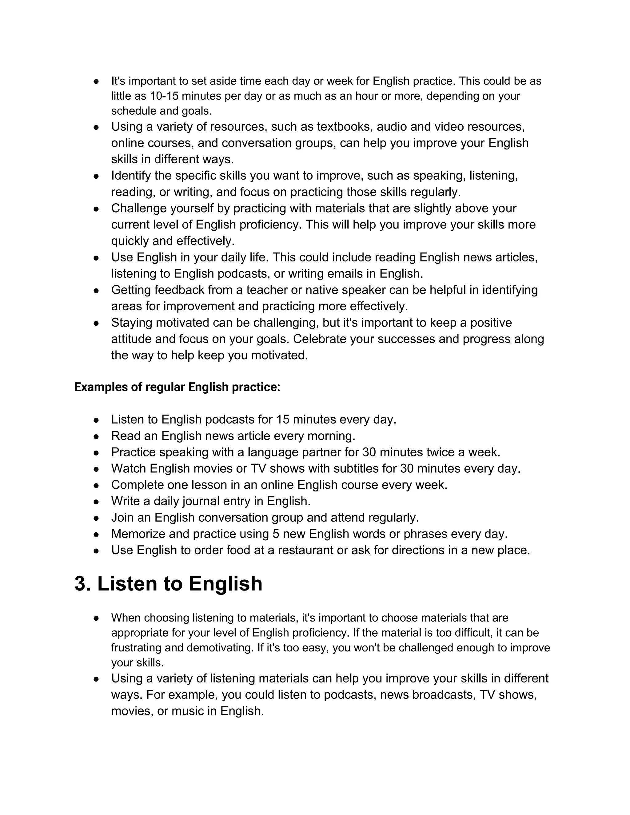 15 ways in details to quickly improve your English-speaking | PDF