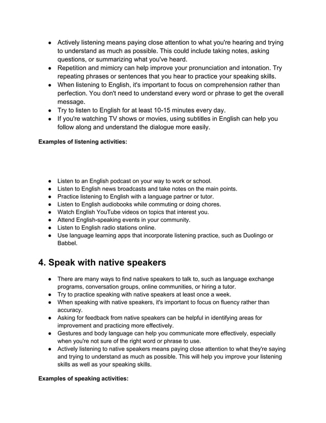 15 ways in details to quickly improve your English-speaking | PDF