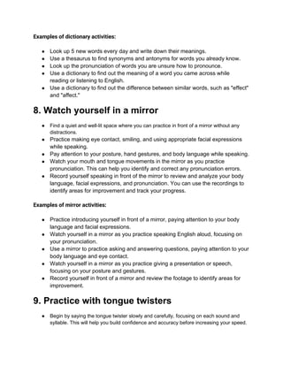 15 ways in details to quickly improve your English-speaking | PDF