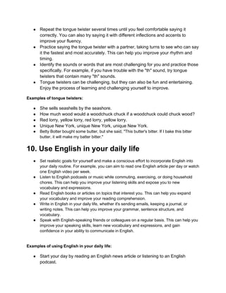 15 ways in details to quickly improve your English-speaking | PDF