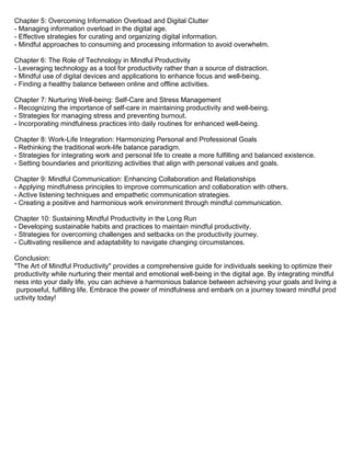 Personal well being vs productivity | PDF