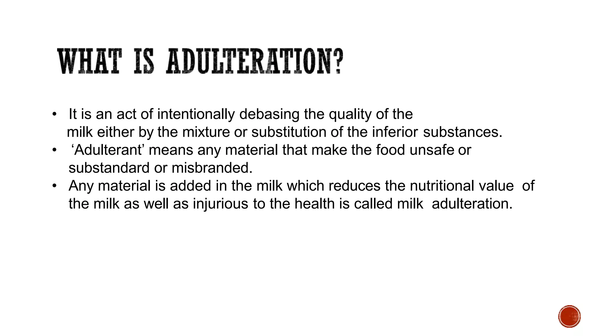milkandmilkproductsadulteration-181202093152.pptx | Chemistry | Science
