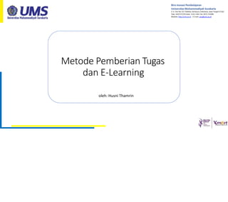 Metode pemberian tugas | PPTX