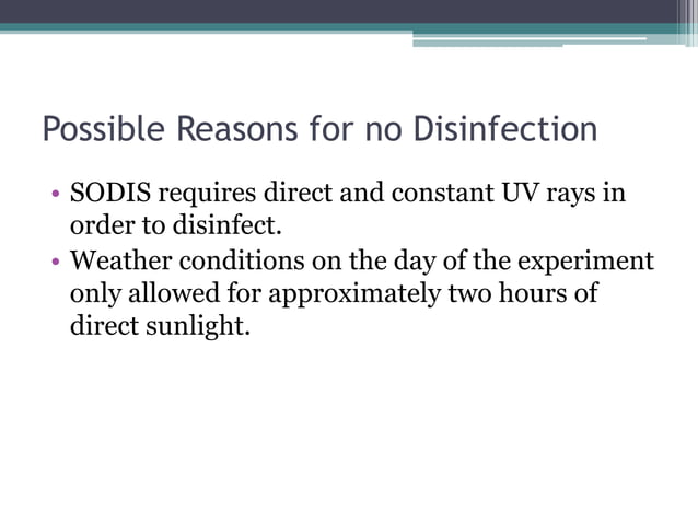 Sodis effectiveness in water purification revised | PPT
