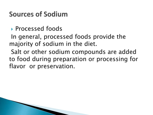 Sodium | PPT