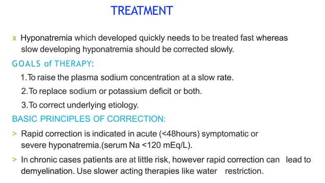 sodium disorders (Hyponatremia and hypernatremia) | PDF | Blood ...