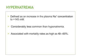 sodium disorders (Hyponatremia and hypernatremia) | PDF