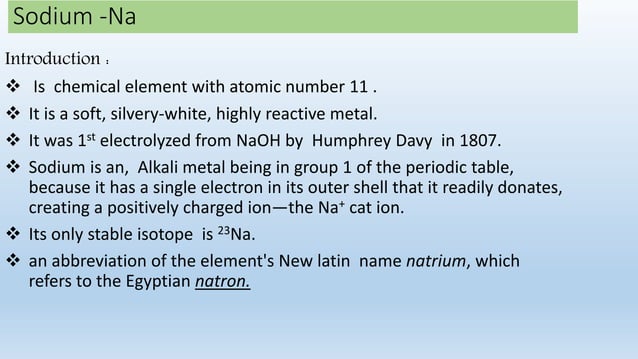 Sodium magnesium and aluminum | PPT