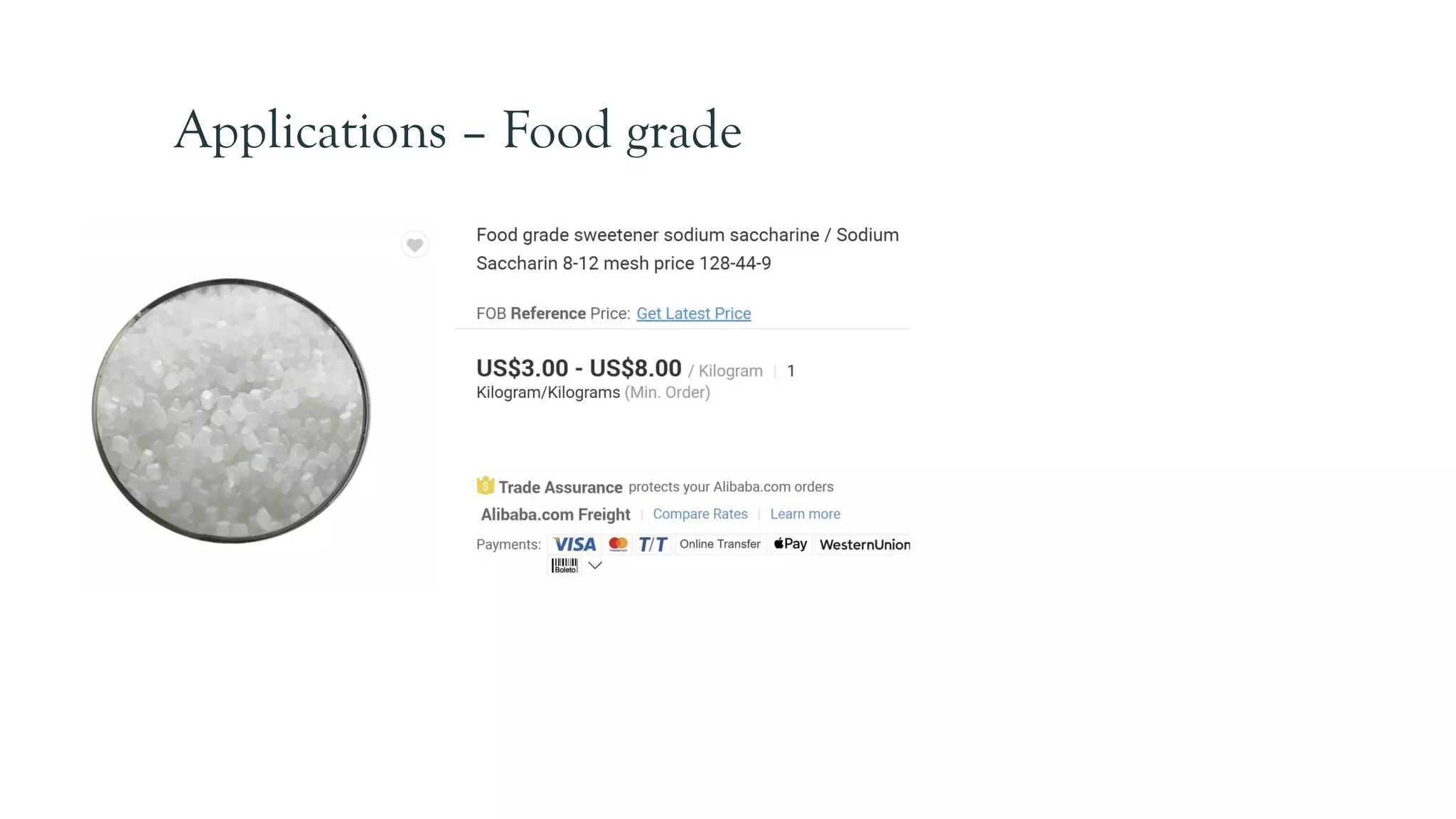 Sodium saccharin - technology sources, project feasibility | PPT