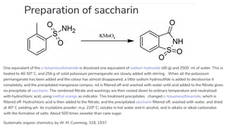Sodium saccharin - technology sources, project feasibility | PPT