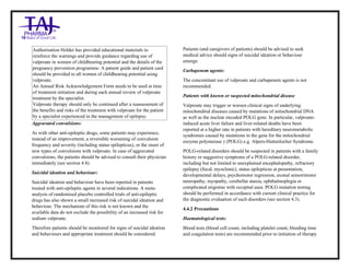 Sodium Valproate for Injection Taj Pharma SmPC | PDF | Chemistry | Science