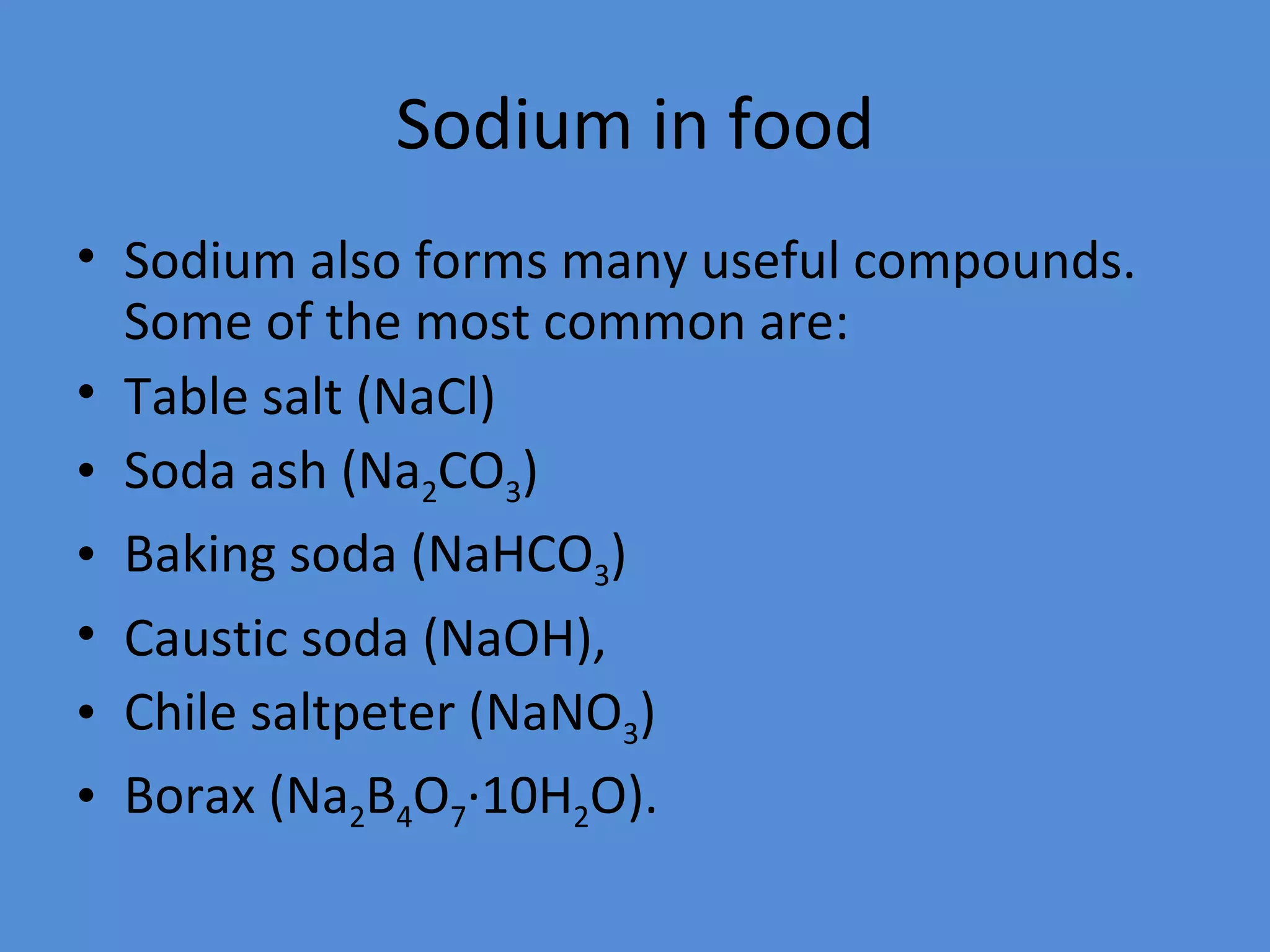 Sodium | PPT