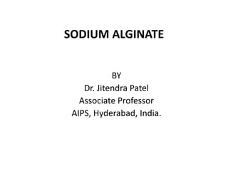 Sodium Alginate - A marine Source Purified Carbohydrates | PPT