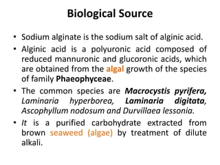 Sodium Alginate - A marine Source Purified Carbohydrates | PPT