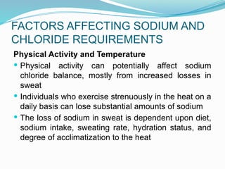Sodium and Chlorine in human body and its nutrient needs | PPTX