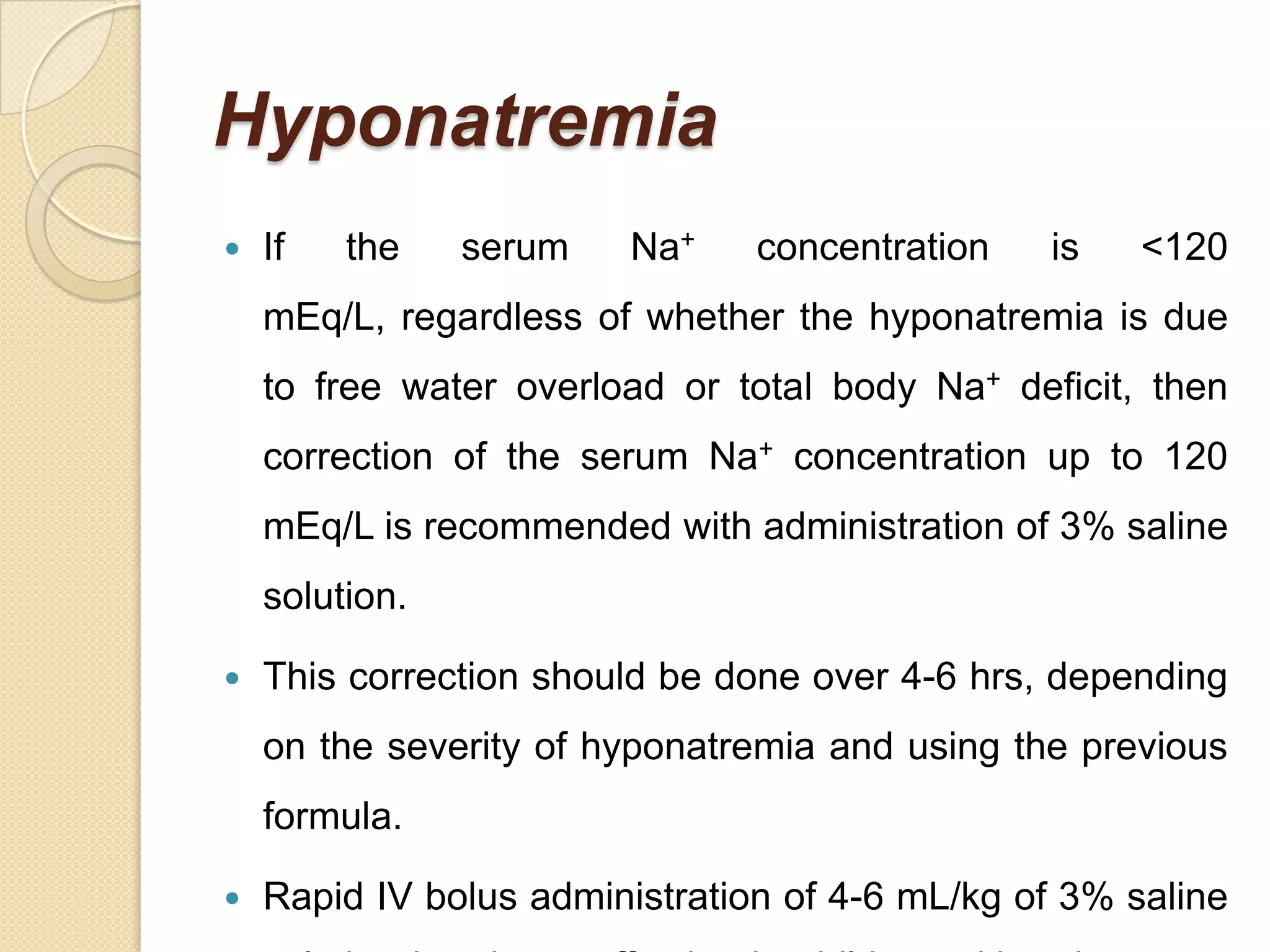 Sodium and Potassium Homeostasis in Neonates | PPTX